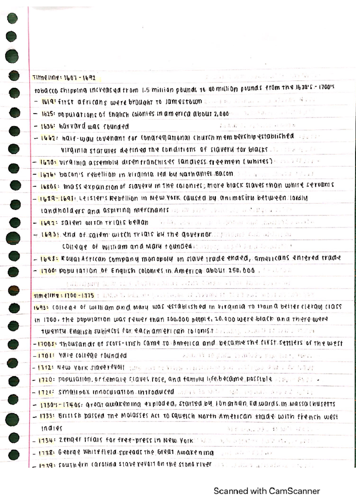 unit 2 timeline - HIS103 - Studocu