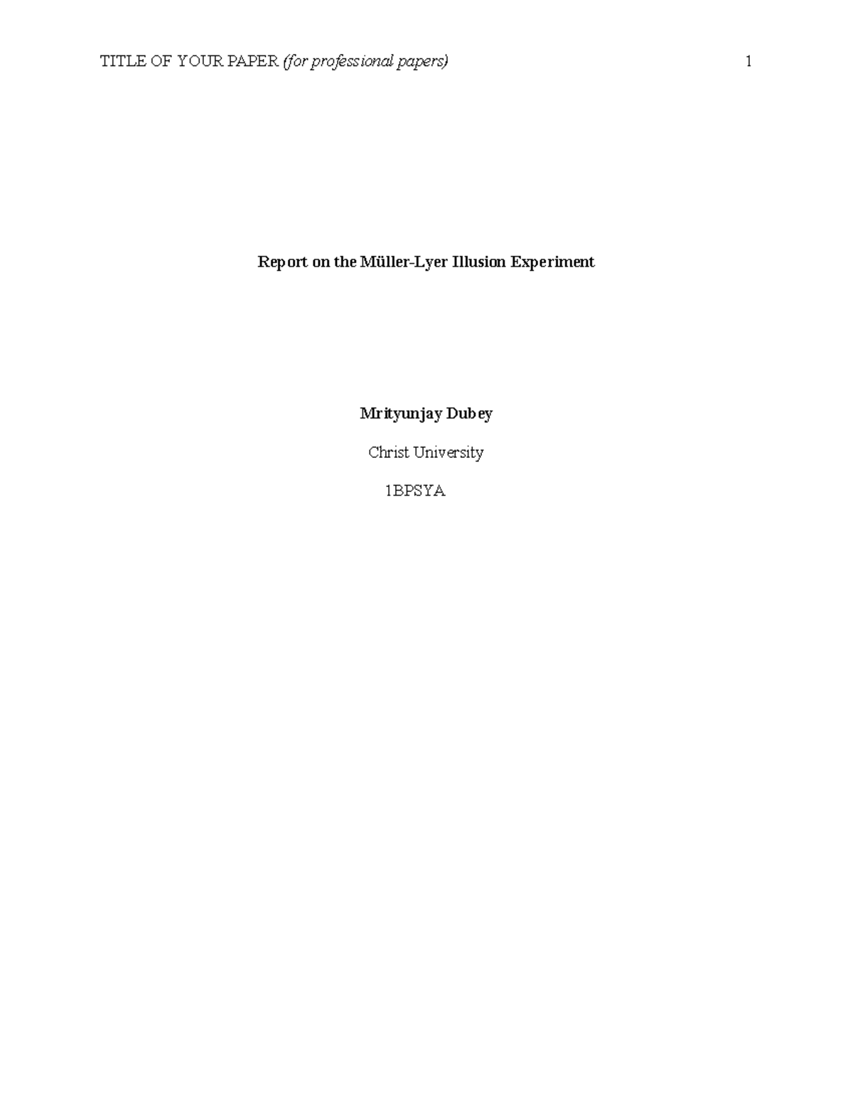 Report - This report presents the findings of an experiment aimed at ...