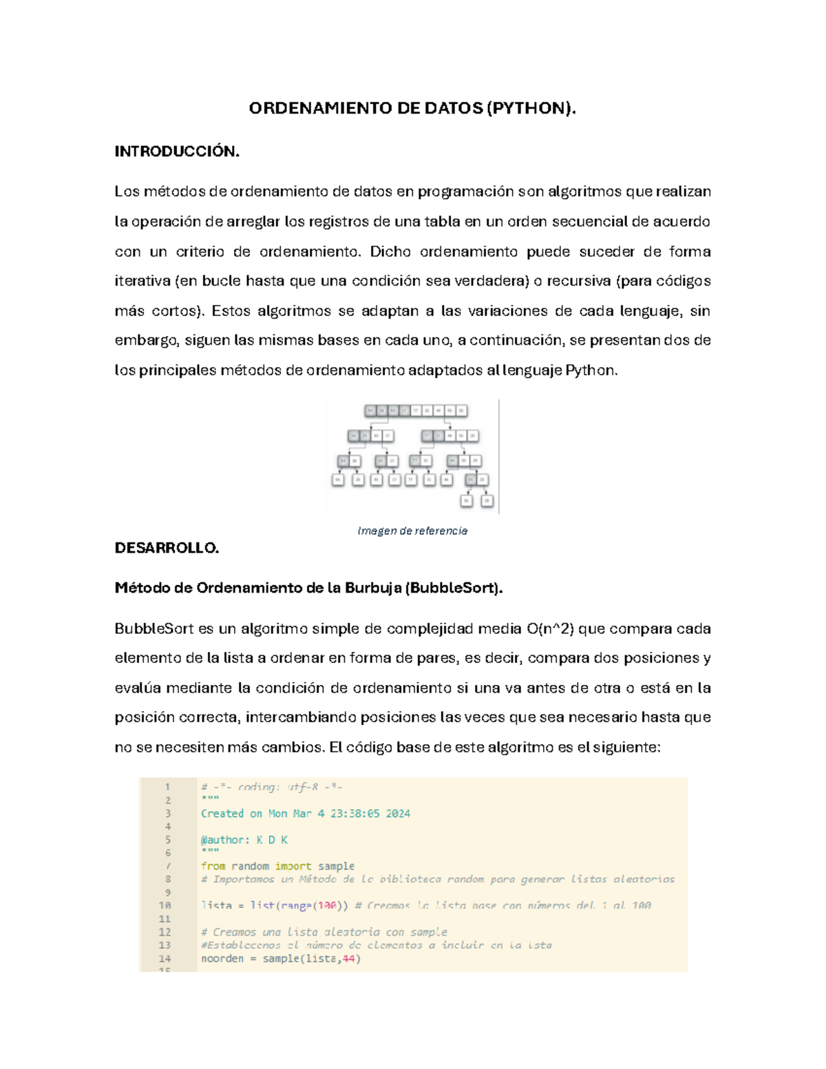 Ordenamiento De Datos - ORDENAMIENTO DE DATOS (PYTHON). INTRODUCCIÓN ...