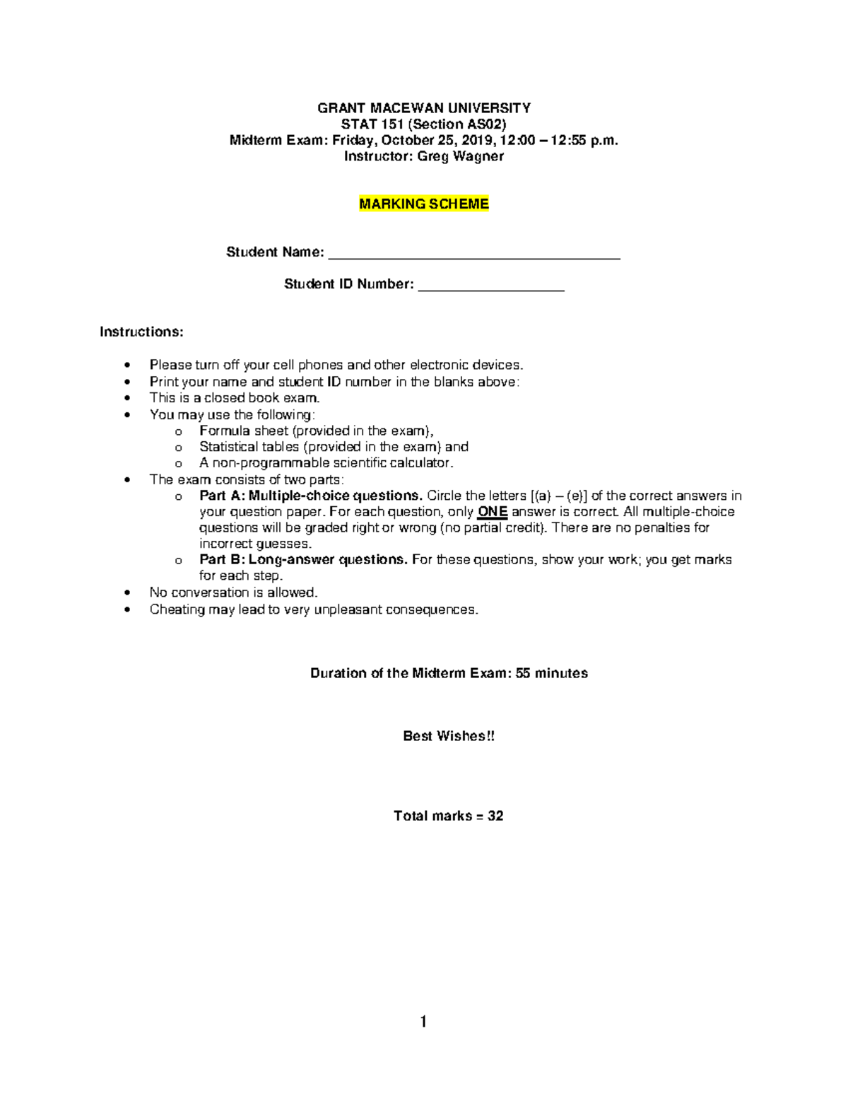 STAT 151-2019 Fall-Midterm Exam-AS02-Solutions - Warning: TT: undefined function: 32 Warning: TT ...