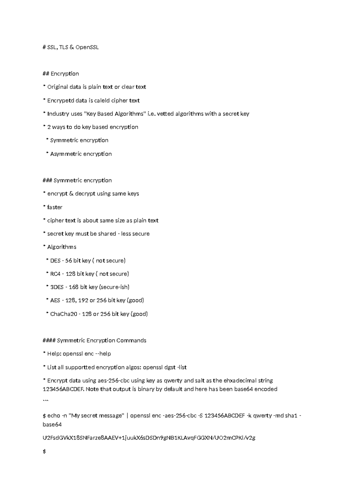 Symmetric Encryption Ssl Tls And Openssl Encryption Original Data Is Plain Text Or Clear Text
