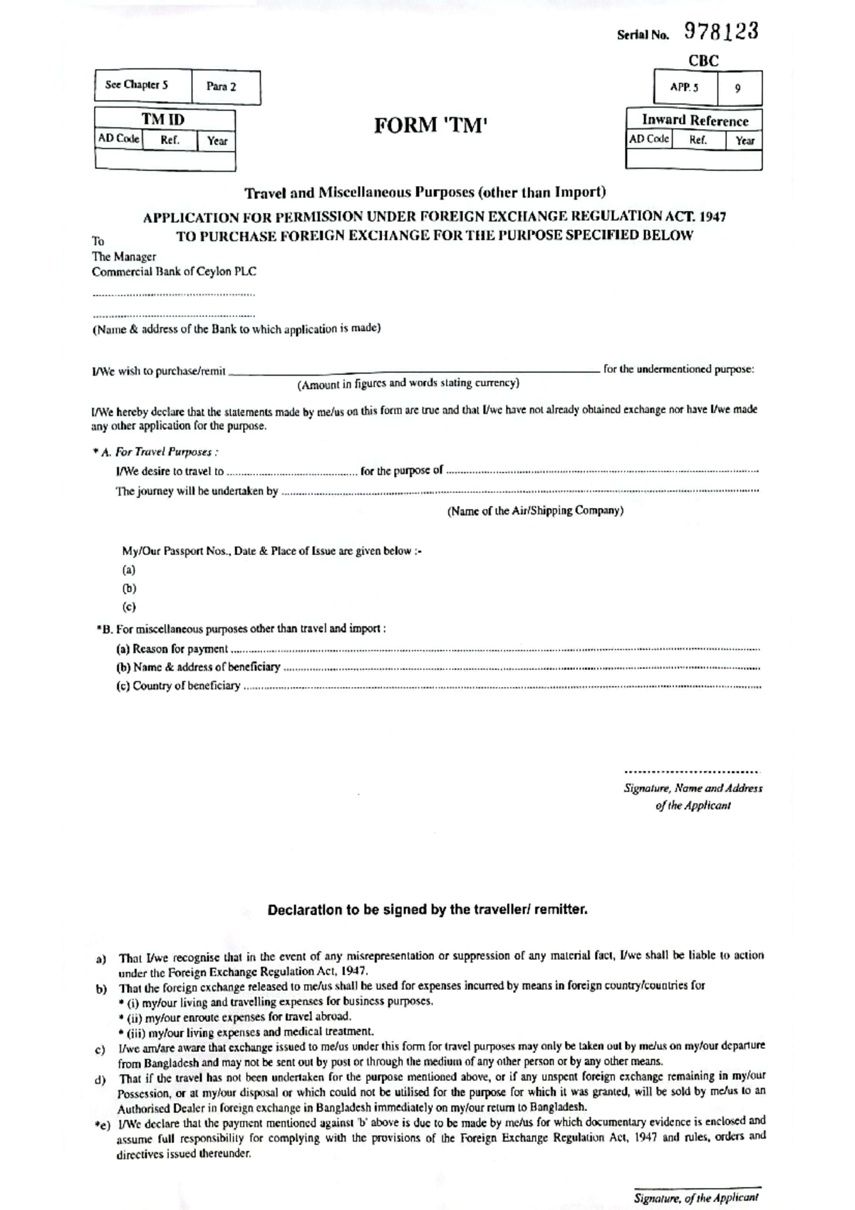 TM Form Soft copy - finance - Studocu