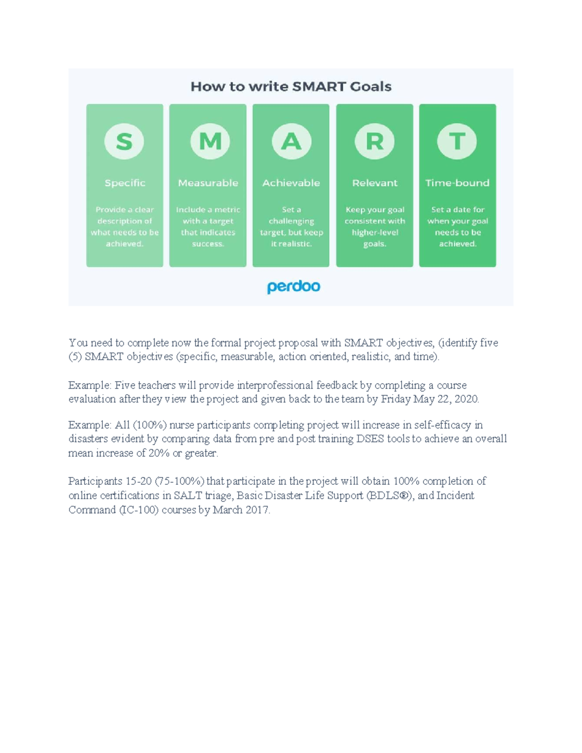 Smart Objectives Examples - You need to complete now the formal project ...