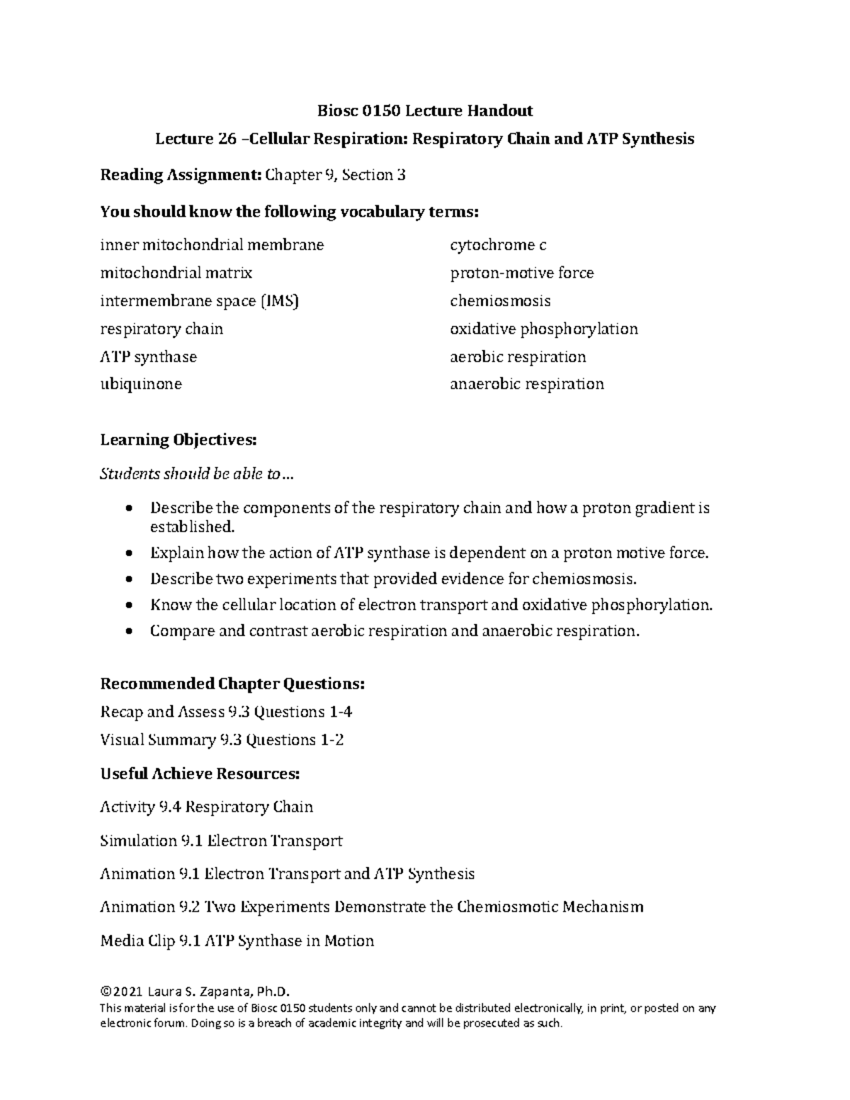 Kami Export - Lecture 26 Handout - ©2021 Laura S. Zapanta, Ph. This ...