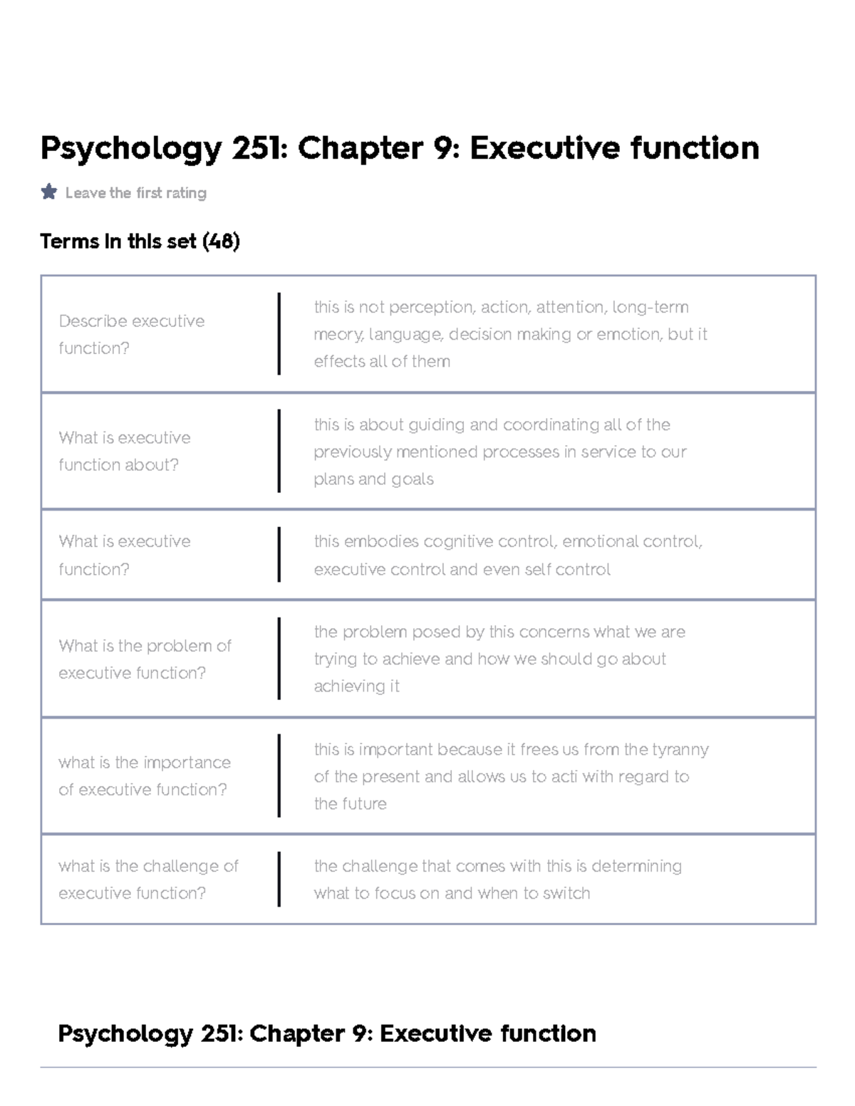 Psychology 251 Chapter 9 Executive function Flashcards Quizlet - Psychology 251: Chapter 9 ...