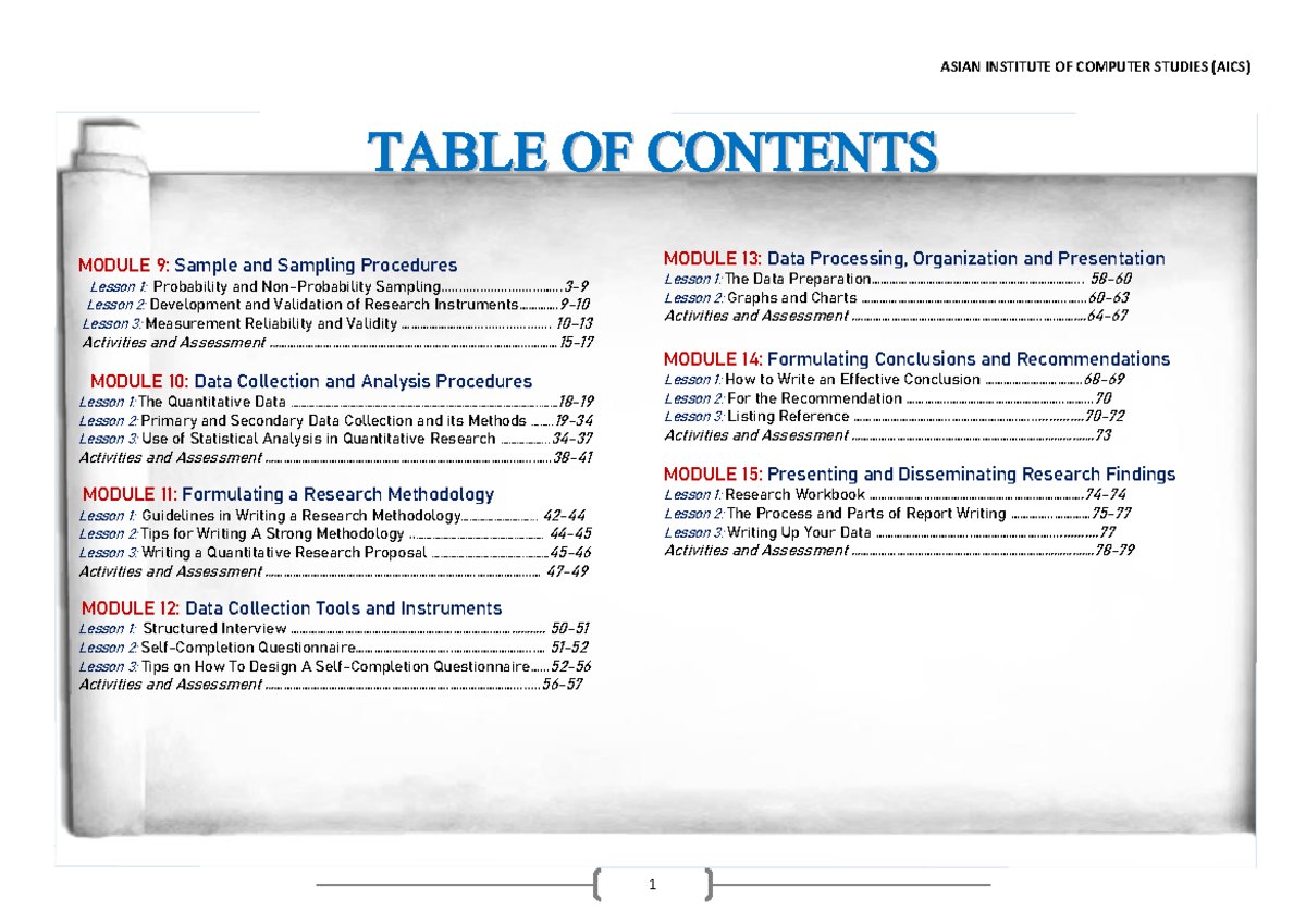 1000003903 - Understanding the self - MODULE 9 : Sample and Sampling Procedures - Lesson 1 ...