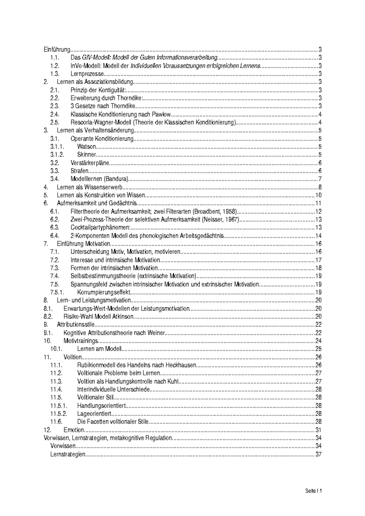 Zusammenfassung päd - InVo-Modell: Modell der Individuellen ...