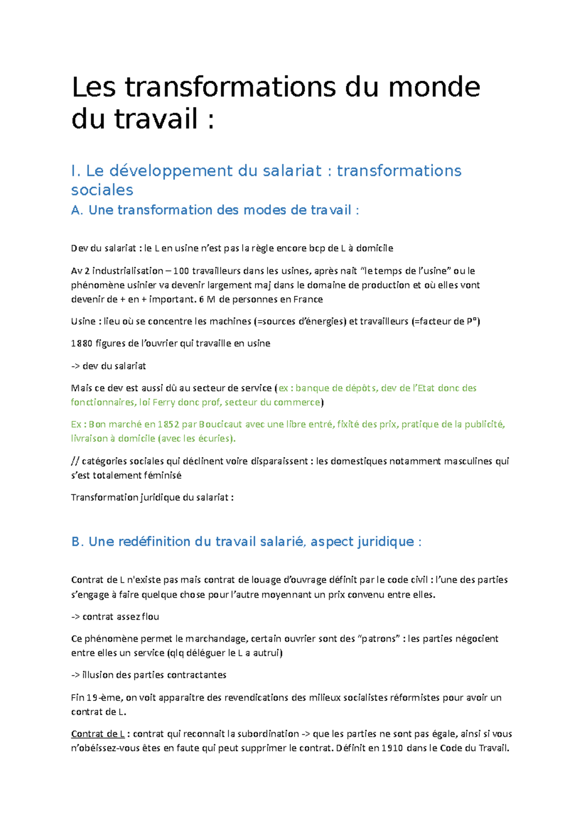 CH5. Les transformations du monde du travail - Economie - Université ...