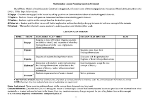 Herbartian Lessonplan - Herbartian five steps approach in the procedure ...