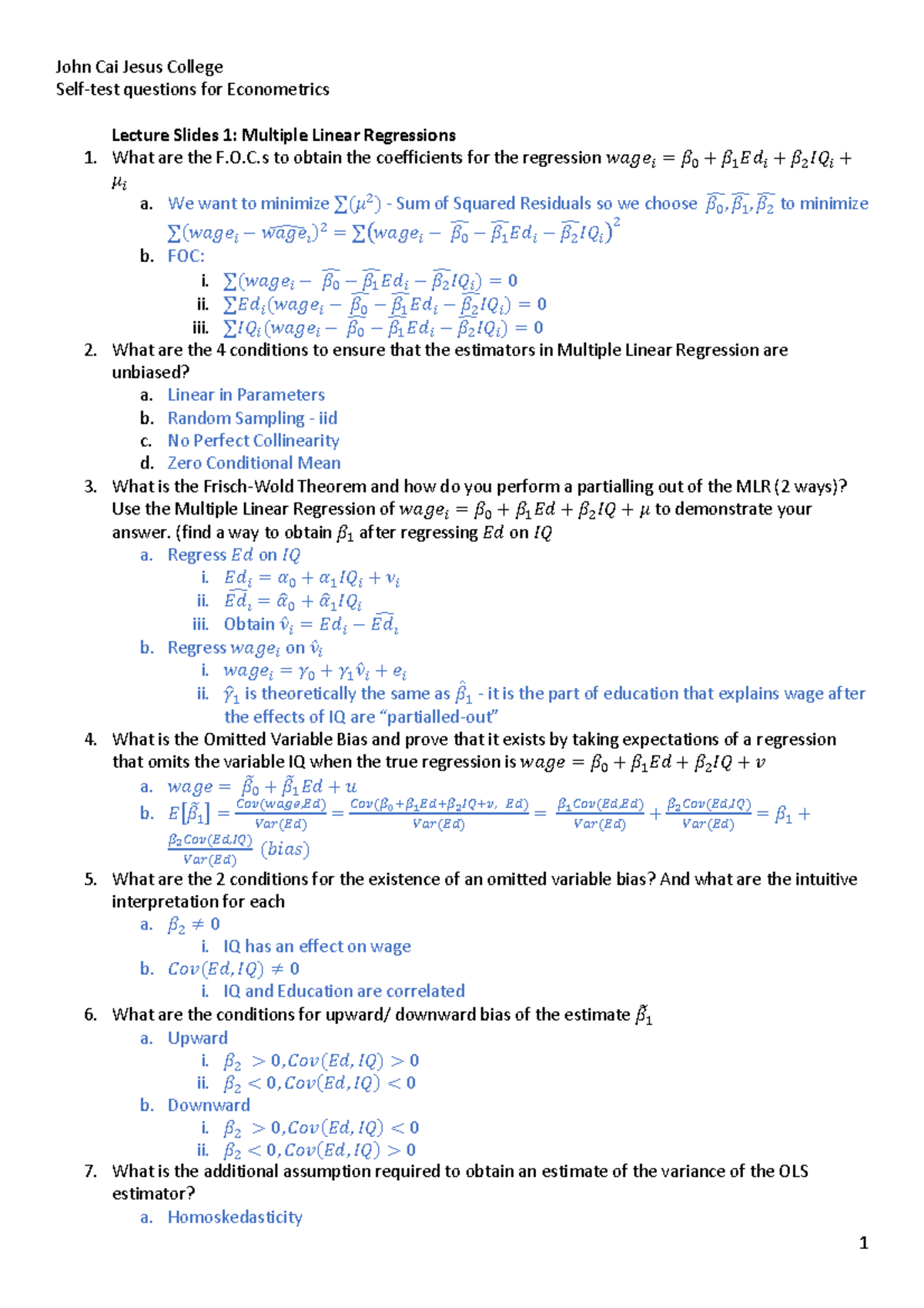 Econometrics Self Test Warning Tt Undefined Function 32 Warning Tt Undefined Function 32
