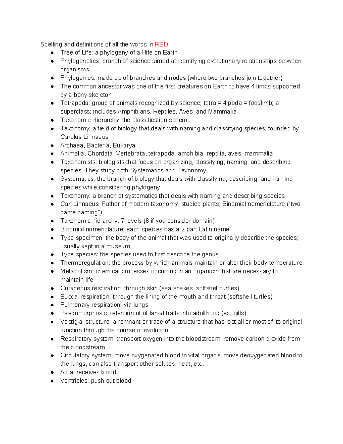 Wildlife Bio Exam 1 Guide - Spelling and definitions of all the words ...