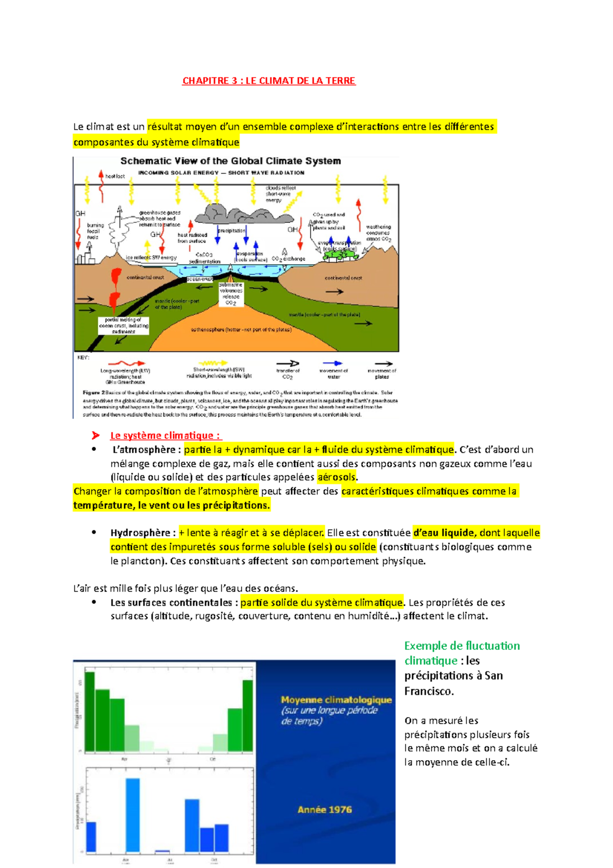 Chapitre 3- UE fonctionnement de la Terre - CHAPITRE 3 : LE CLIMAT DE ...