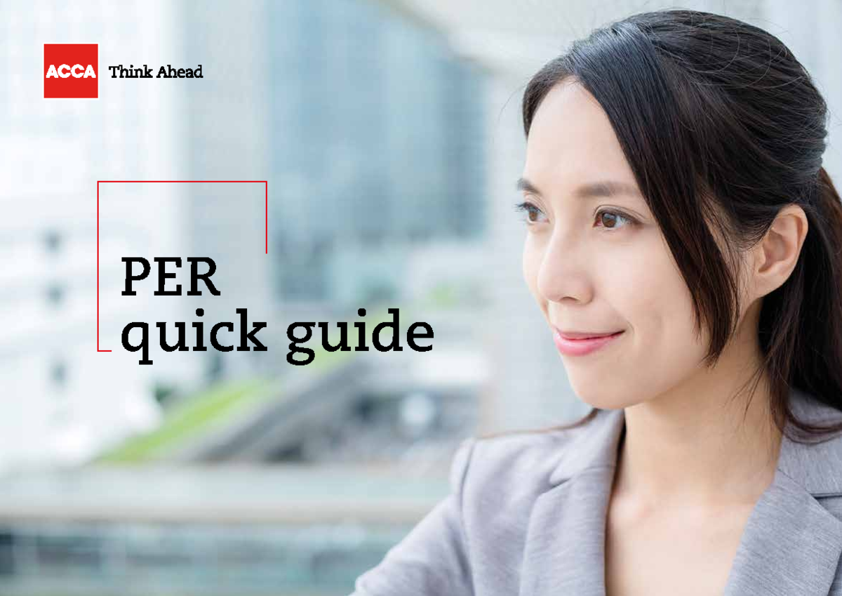 PER-quick-guide - practical experience - PER quick guide To achieve the ...