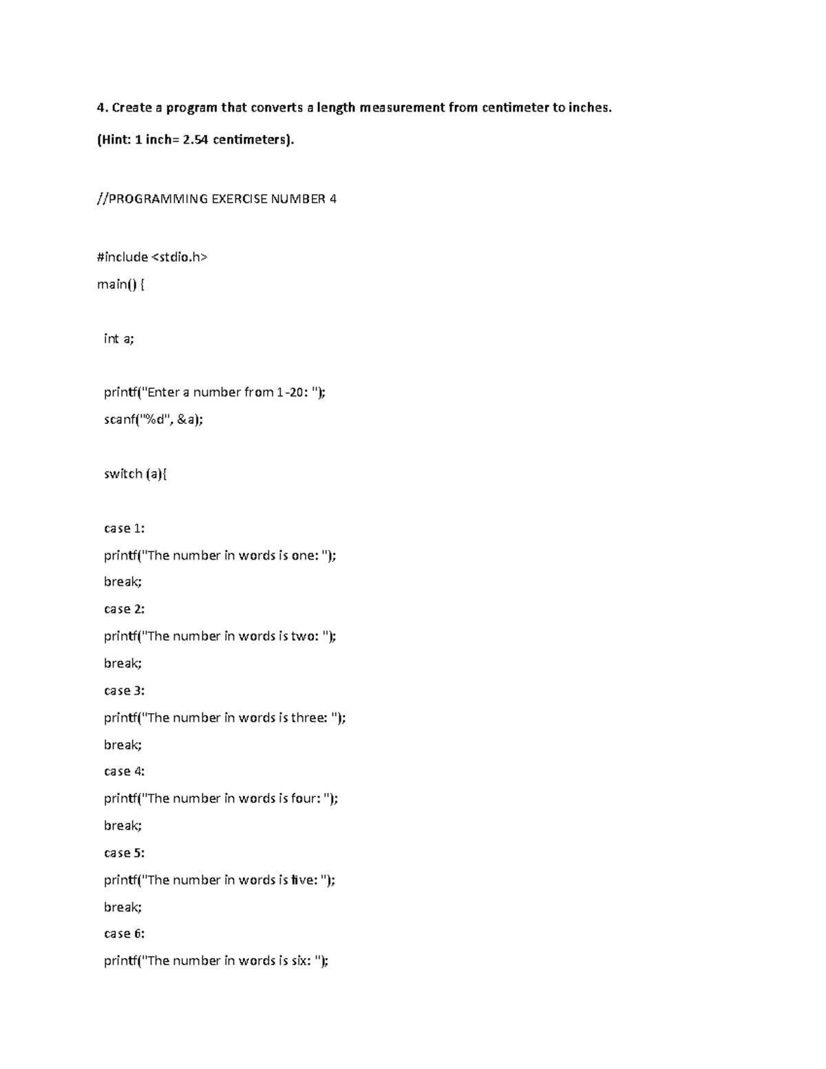 Computer Programming Pe88n4 Create A Program That Converts A Length Measurement From 