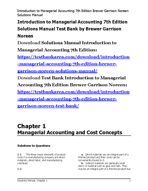 Managerial accounting chapter 3 solution - Chapter 3 Costing Solutions ...