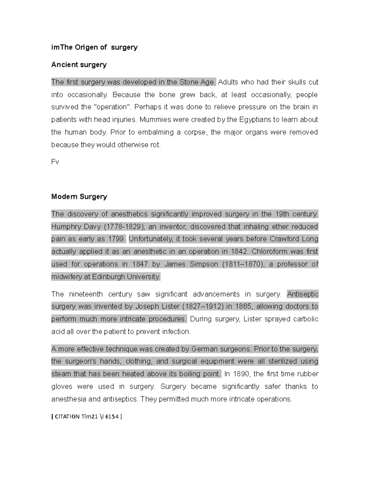 The Origen of surgery - Resumen Medicina interna - imThe Origen of ...