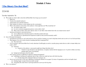 English Module 1 Notes - Module 1 Notes Monday, August 23rd Tuesday ...