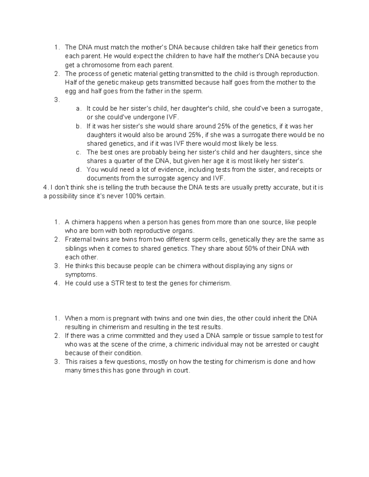 Heredity Case Study - classwork pls im jsut tryna get free answers ...