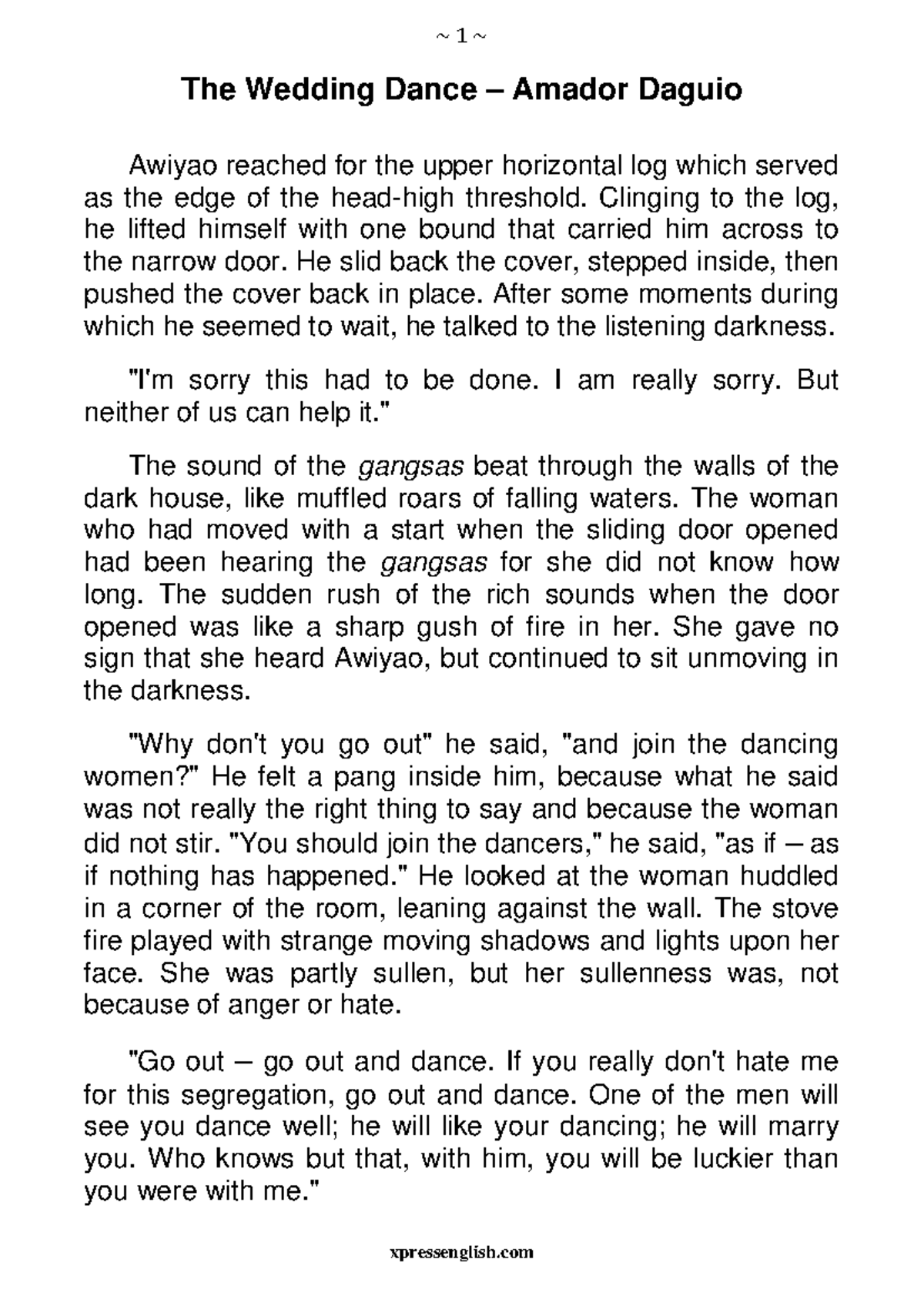 Wedding-Dance - For readings - The Wedding Dance – Amador Daguio Awiyao ...