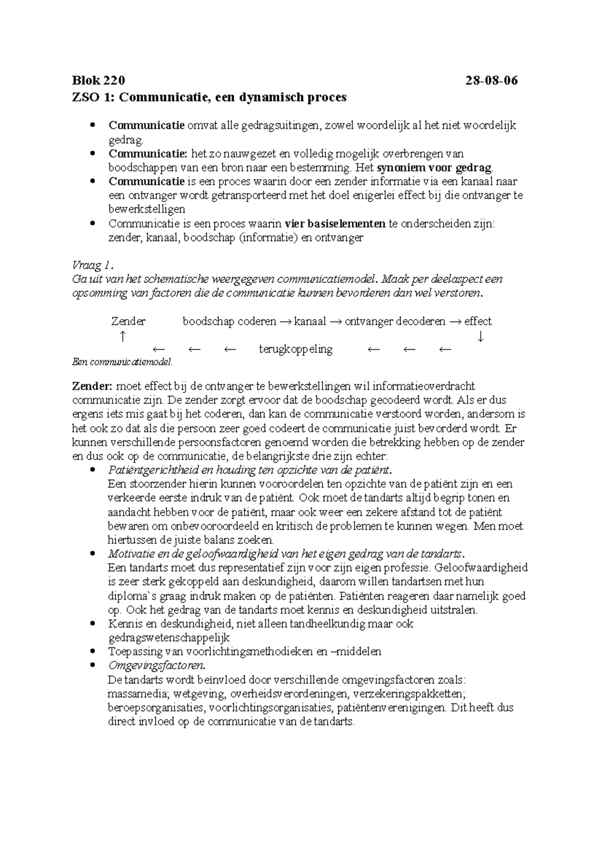 E ZSO1 - ZSO - Blok 220 28-08- ZSO 1: Communicatie, een dynamisch ...