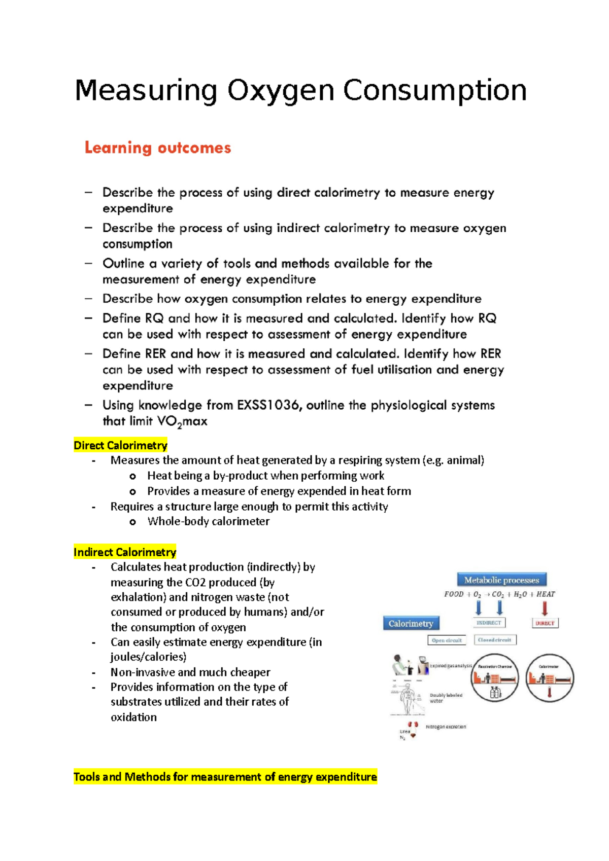 Measuring Oxygen Consumption and co2 - Measuring Oxygen Consumption ...