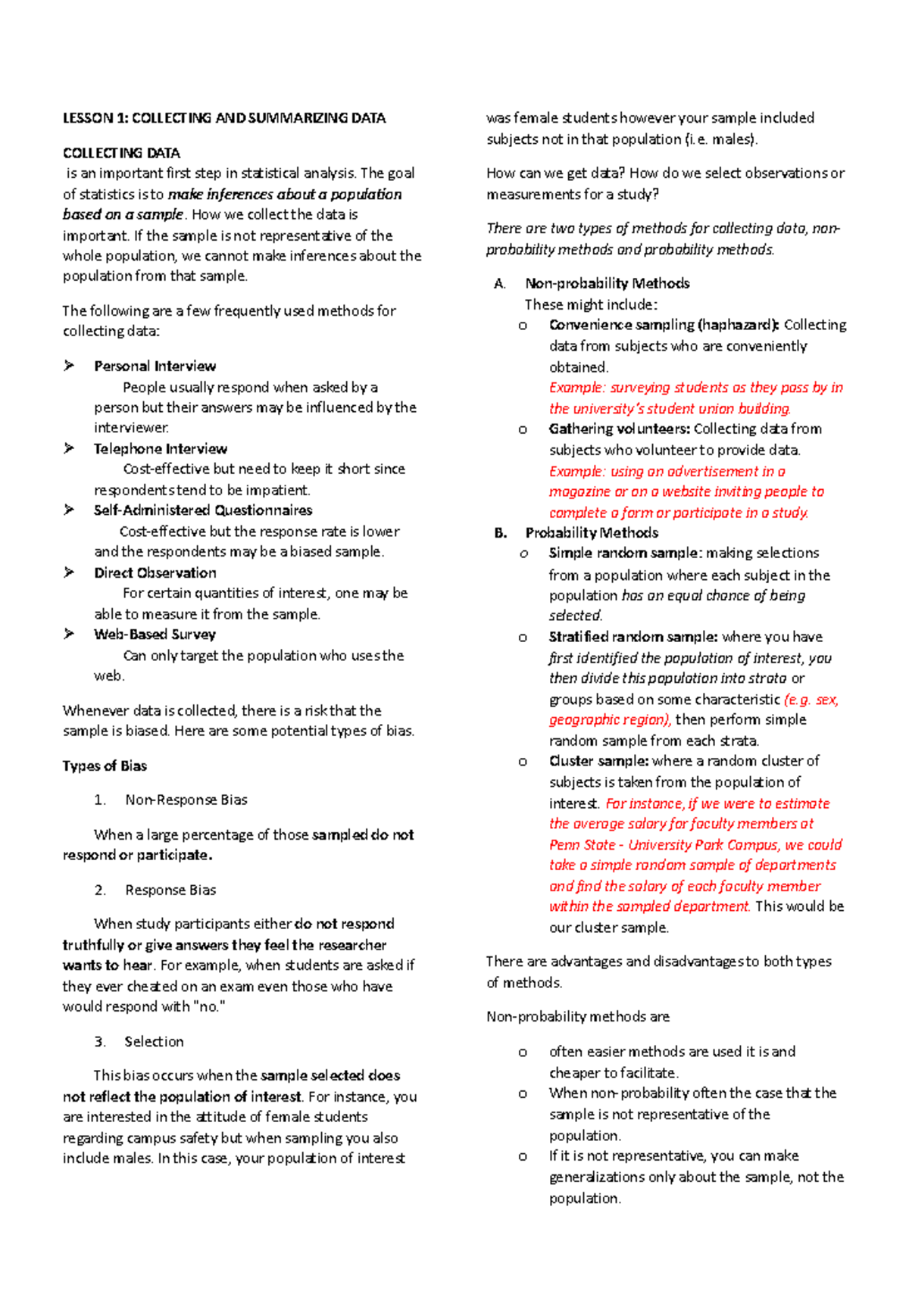 Lesson-1-STAT - STAT - LESSON 1: COLLECTING AND SUMMARIZING DATA ...