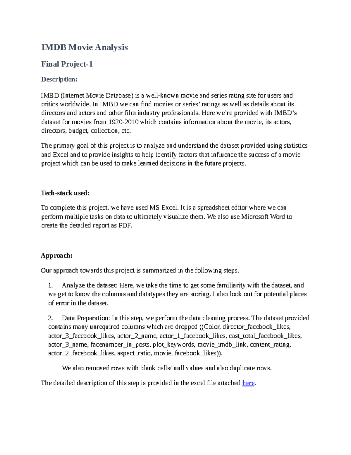 DA project 5 IMDB Analysis - IMDB Movie Analysis Final Project- 1 Description: IMBD (Internet ...