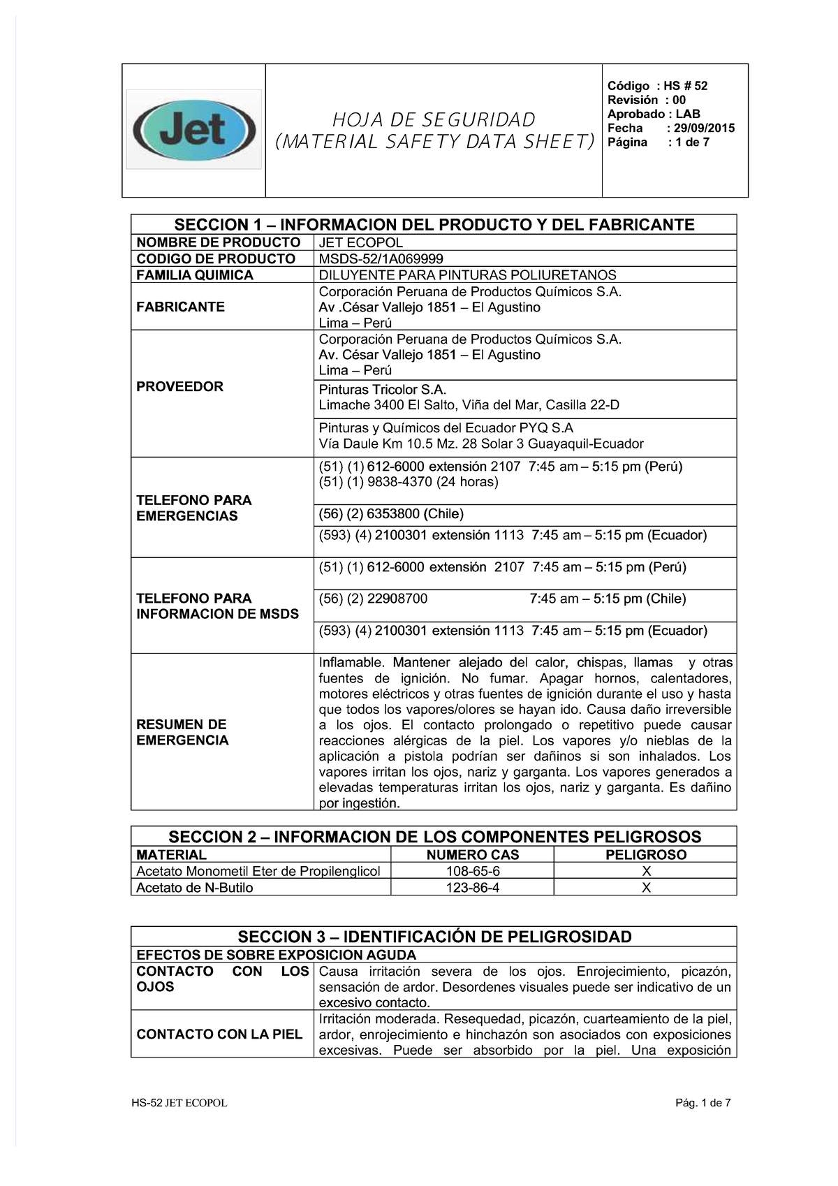 Pdf-msds-hoja-de-datos-de-seguridad-jet compress - H OH OJJ A D E S EA ...