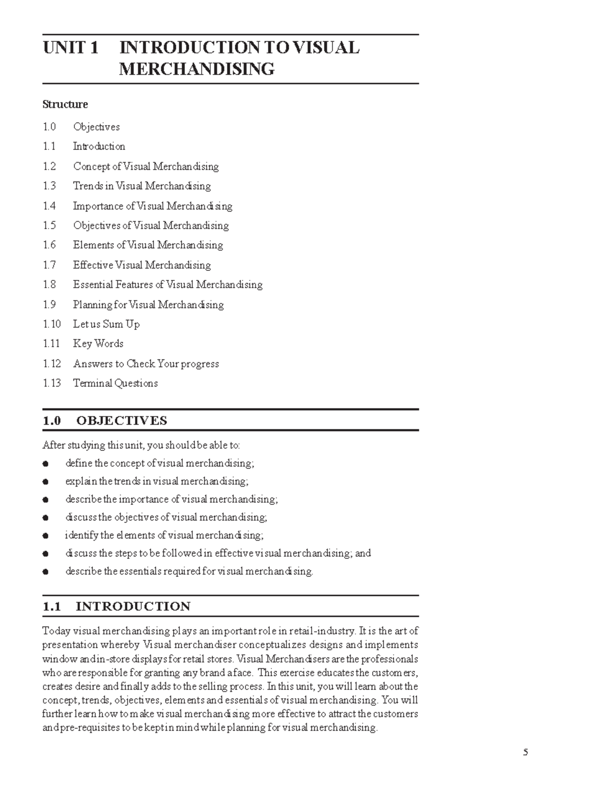 Unit-1 Introduction to Visual Merchandising - Introduction to Visual ...