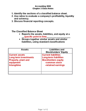 ACCT 2000 –Chapter 6 - In class lecture notes for Chapter 6 - Chapter 6 ...
