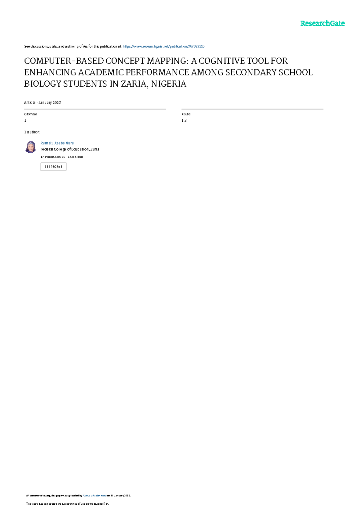 Computer Based Concept Mapping - See discussions, stats, and author ...