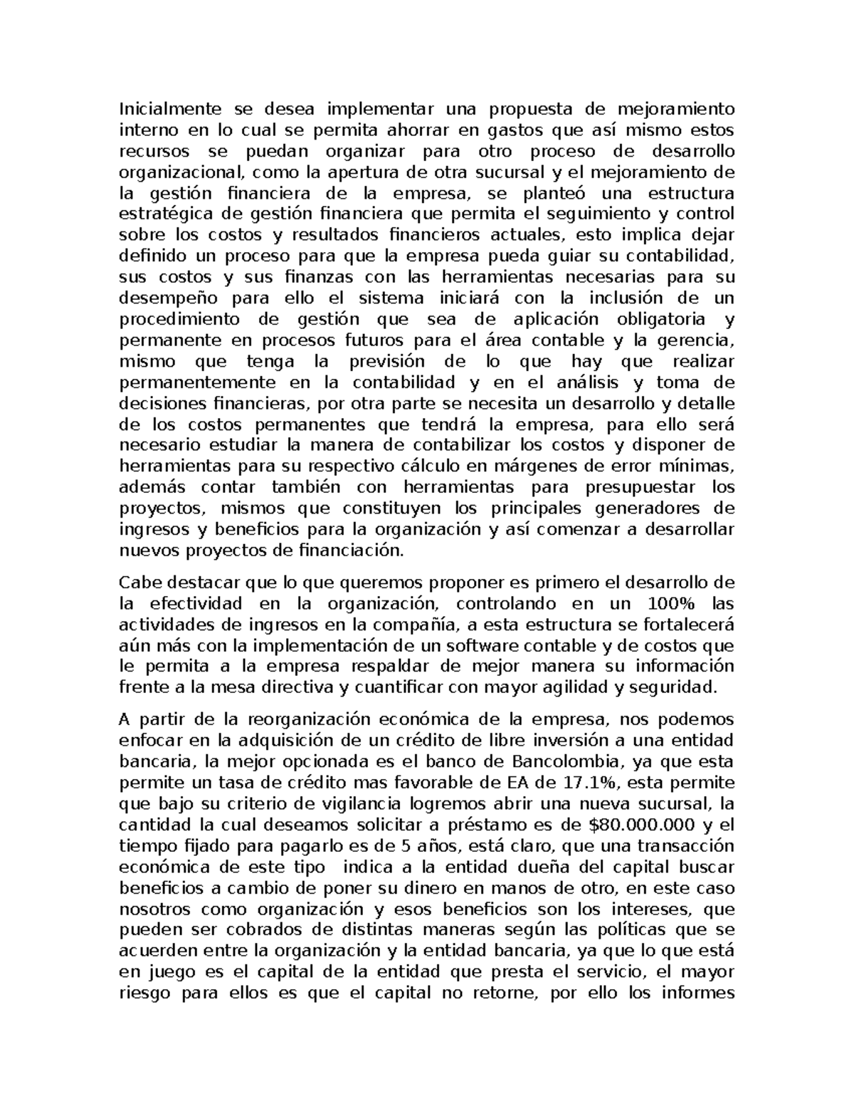 Propuesta - sdsdsdsdsdsds - Inicialmente se desea implementar una ...