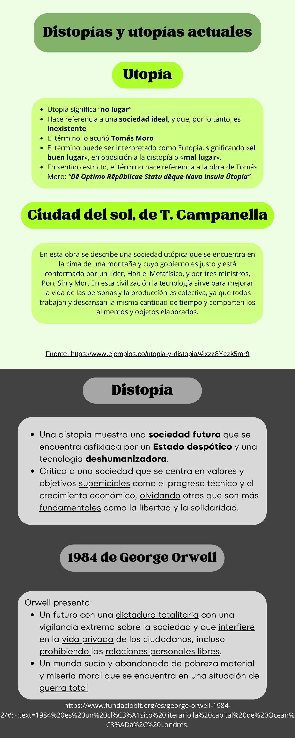 Diferencias entre utopía y distopía - Distopías y utopías actuales Distopía Una distopía muestra ...