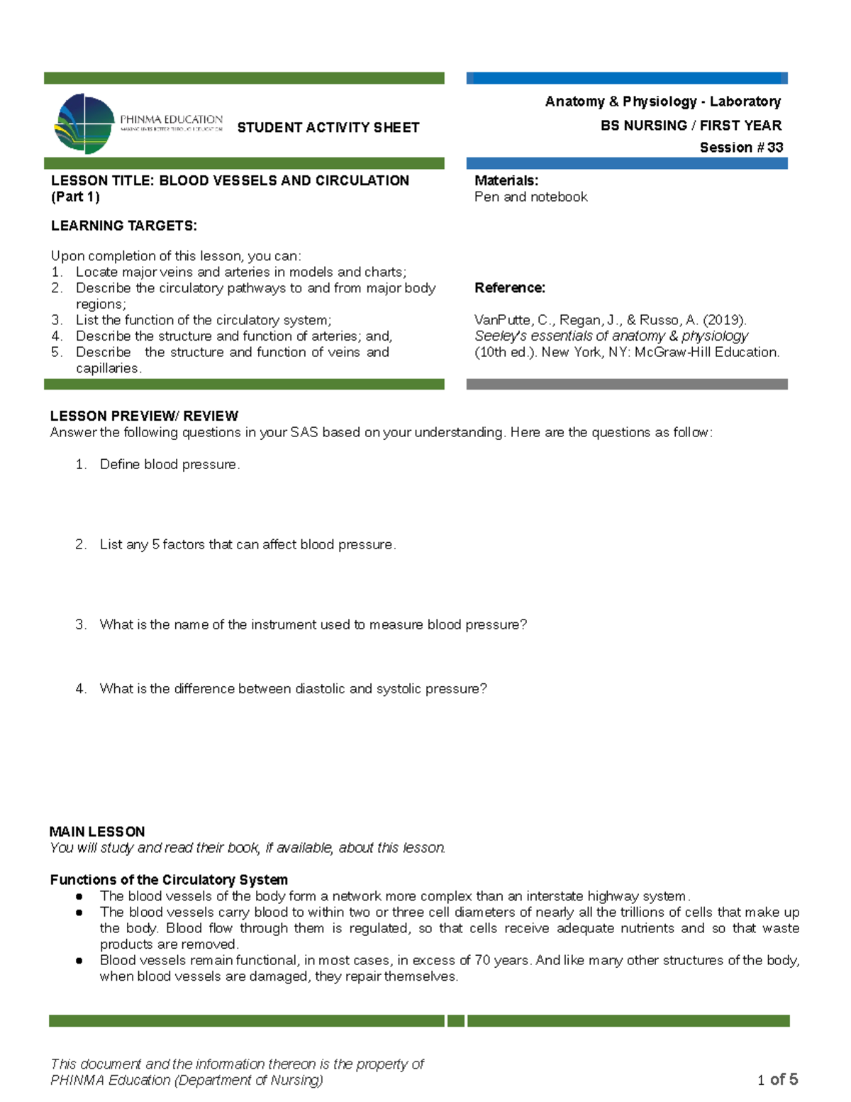 Copy of Session #33 SAS - Ana Phy (Lab) - This document and the ...