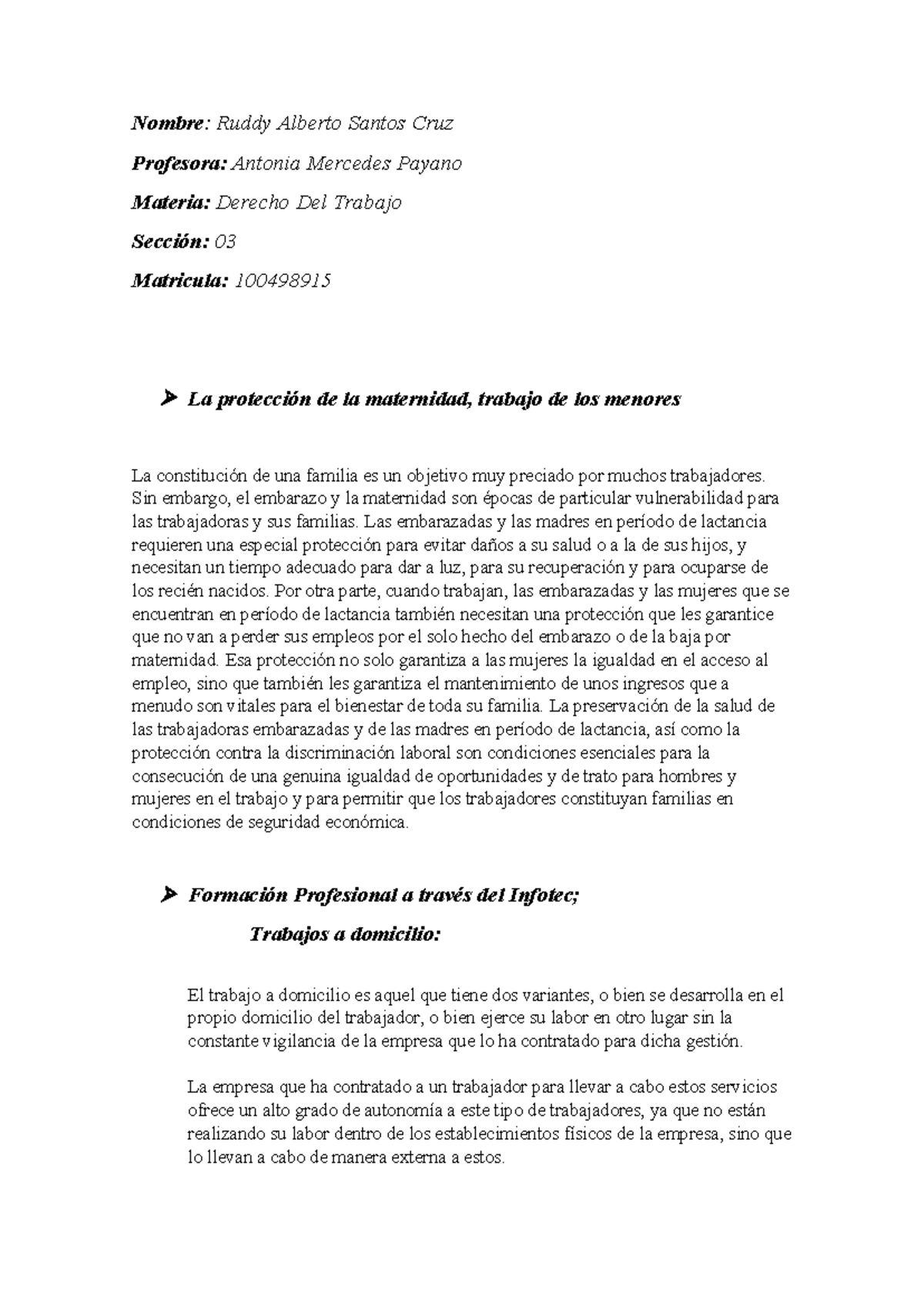 Ilide - Nombre: Ruddy Alberto Santos Cruz Profesora: Antonia Mercedes ...