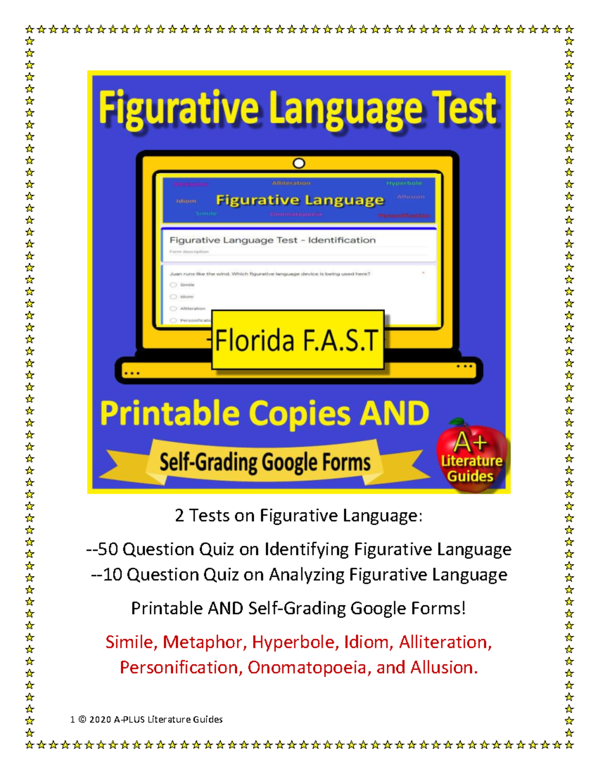14 - Florida FAST Figurative Language Test for Florida BEST Standards R ...