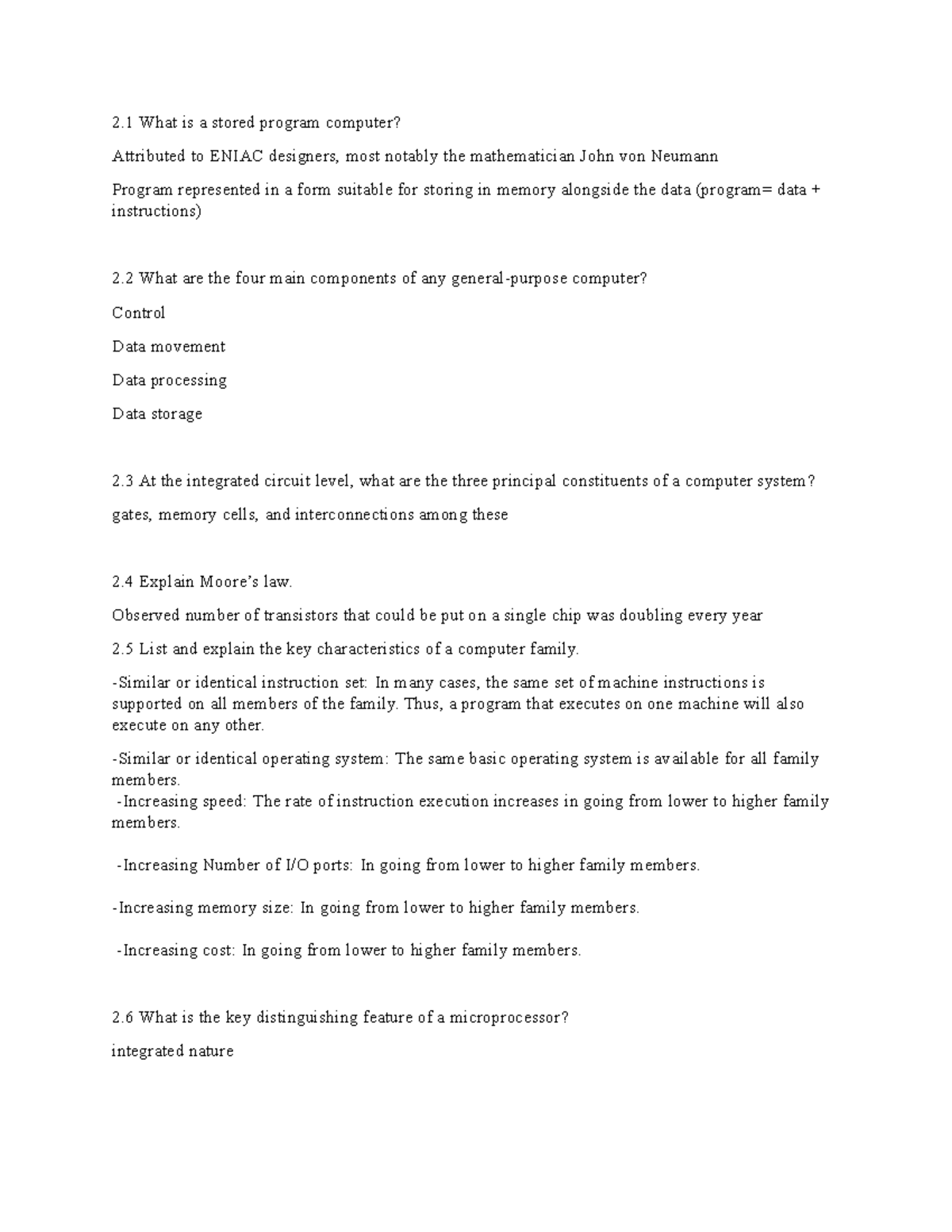 Exercise 2 - Computer Architecture CEA201 - 2 What is a stored program ...