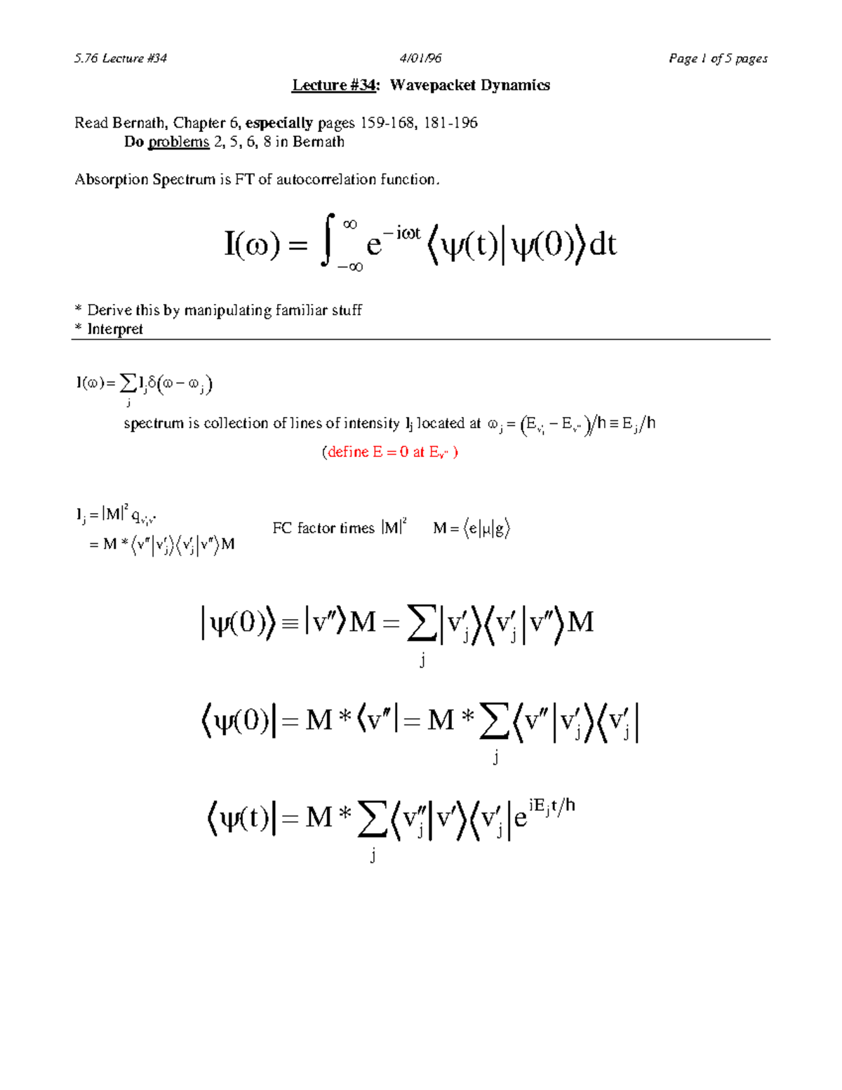 Lec34 - lecture notes 34 with all the calculation examples, diagrams ...