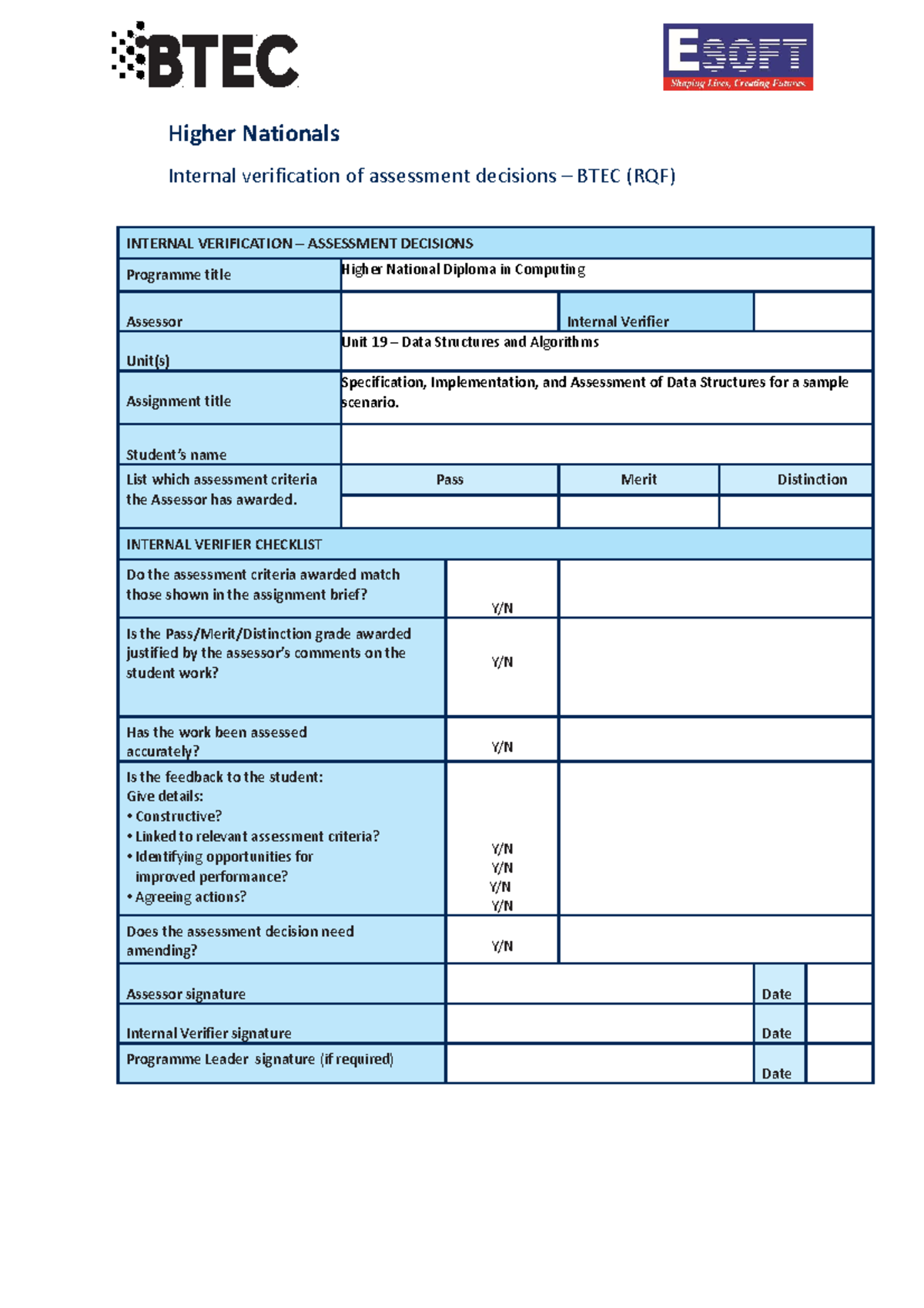1159-1619624003344-UNIT-19-DSA- Assignment Reworded 2021 - Higher ...