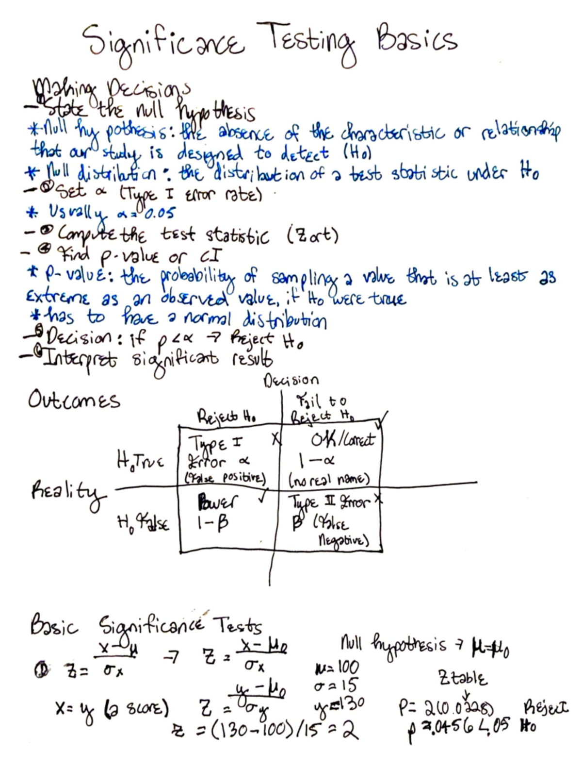 Significance Testing Basics - Significance Testing Basics * waking ...