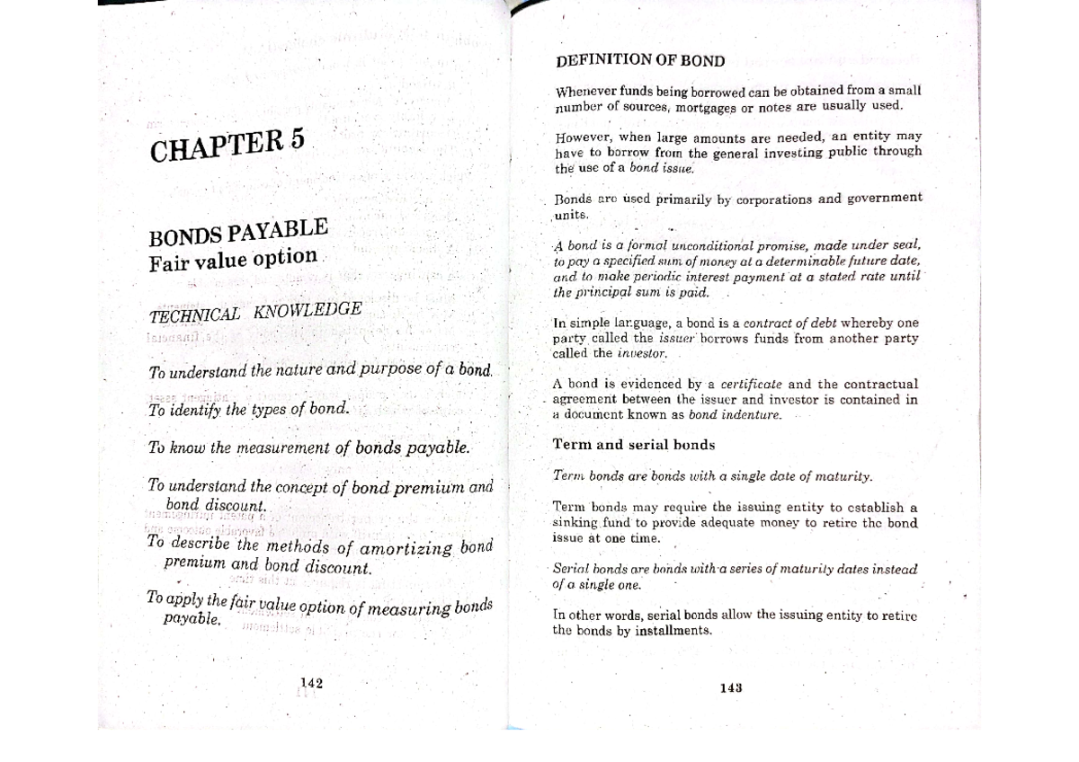 Chapter 5 Bonds - accountancy - Studocu