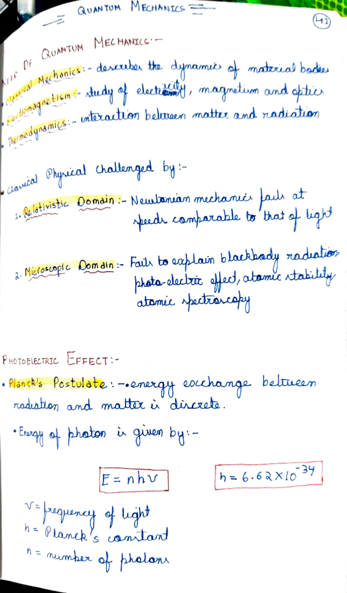 Quantom Mechanics notes - QUANTOM MECHANICS QUANTUM MEL HANI(G ...