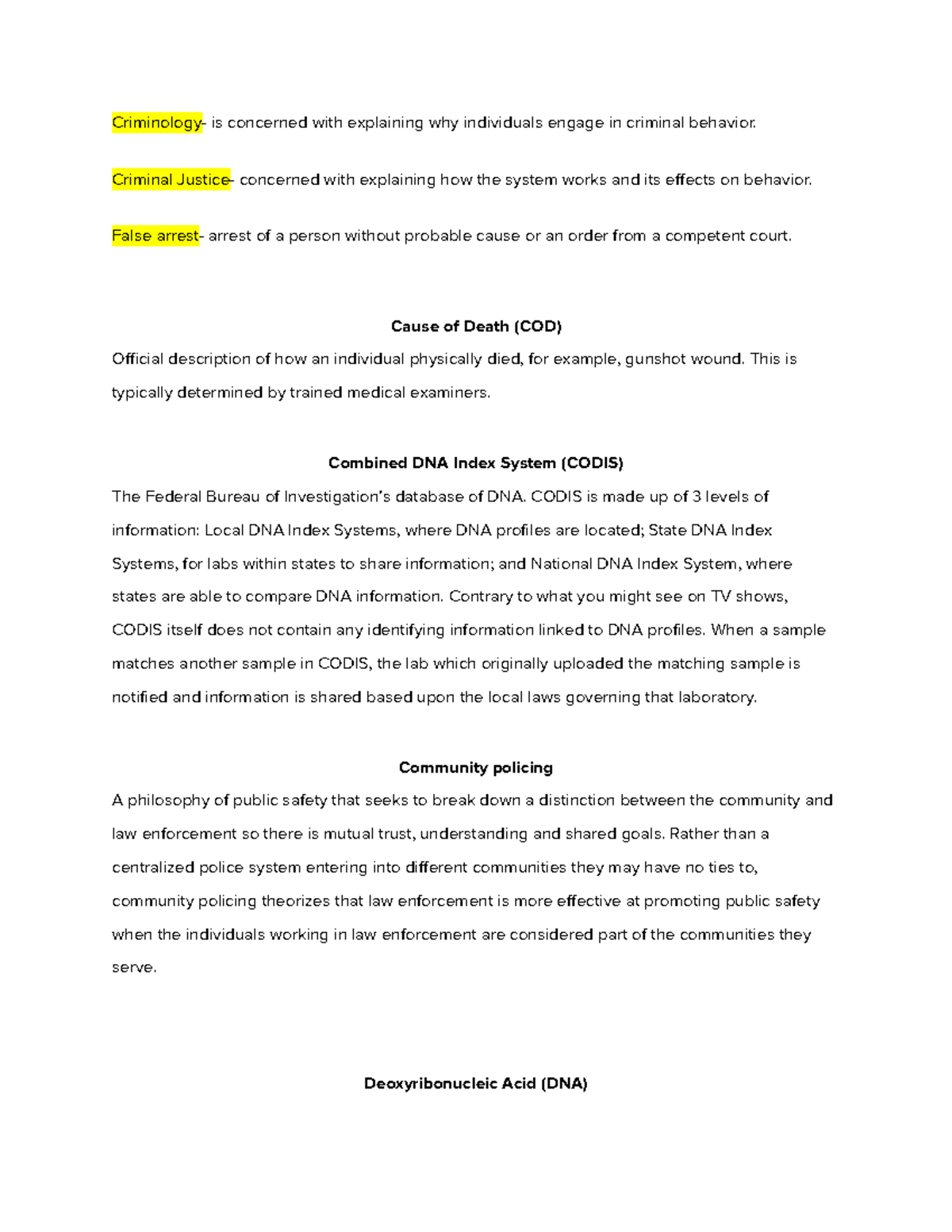 Criminal Justice Notes PDF-Leah-4 - Criminology- is concerned with ...