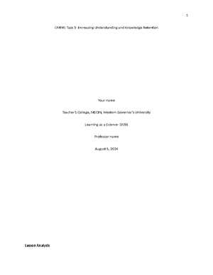 GFN1- Task 1 - Task 1 - GFN1- Task 1: Identify Opportunities for Professional Growth Teacher’s ...