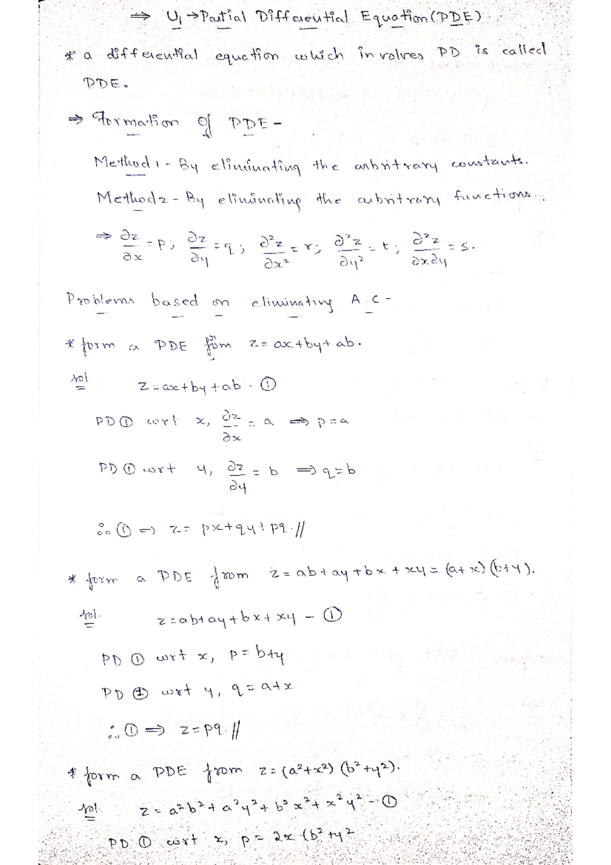1. TBV UNIT 1 Notes - Transforms And Boundary Value Problems - Studocu