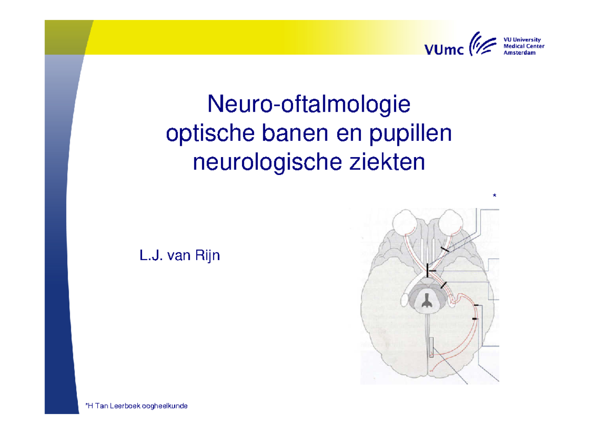 2018 04 college strabologie neurooftamologie van Rijn - optische banen ...