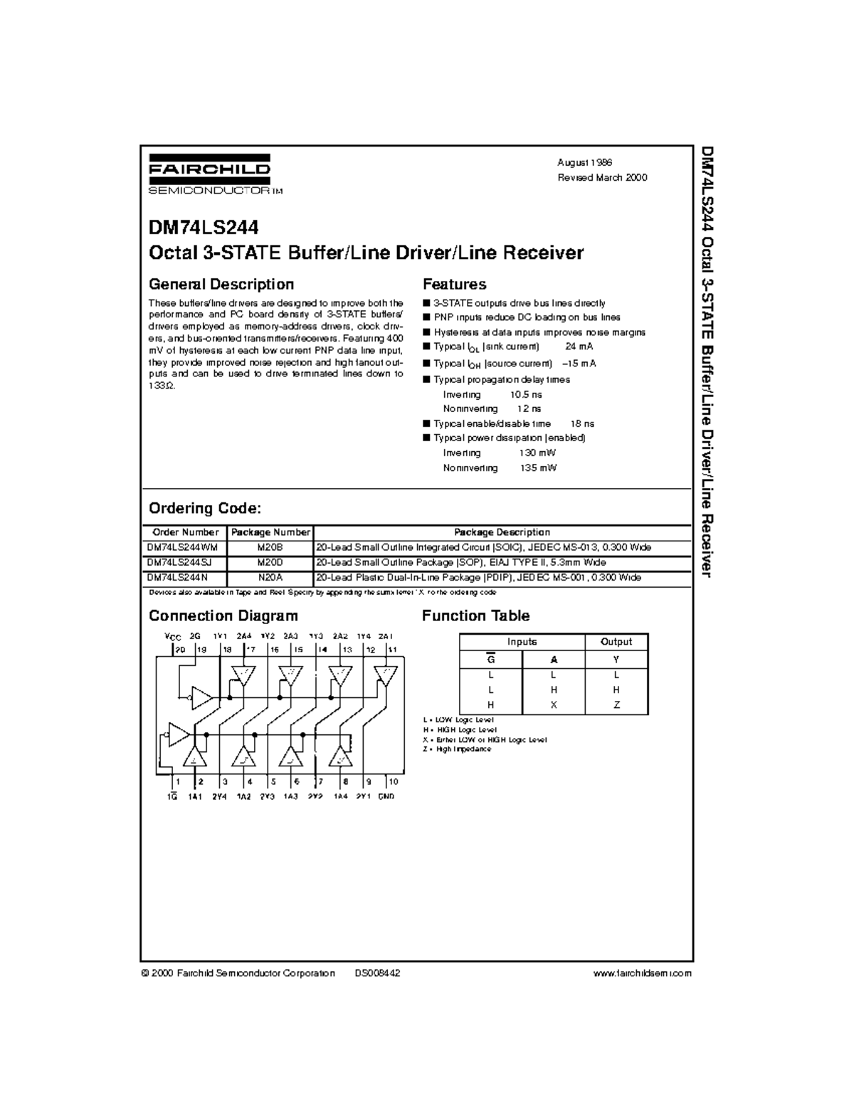 Datasheet 74244 ok - ASDASCASCASD - © 2000 Fairchild Semiconductor ...
