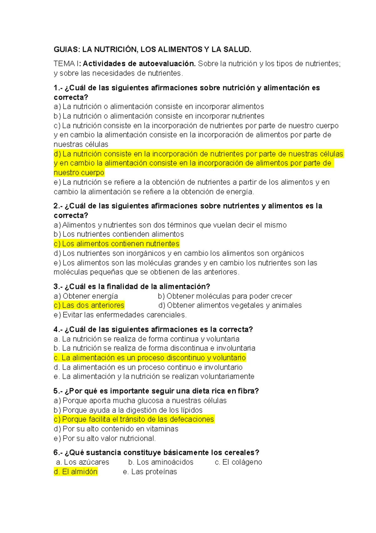 Biologia Unidad Cuatro - GUIAS: LA NUTRICIÓN, LOS ALIMENTOS Y LA SALUD ...