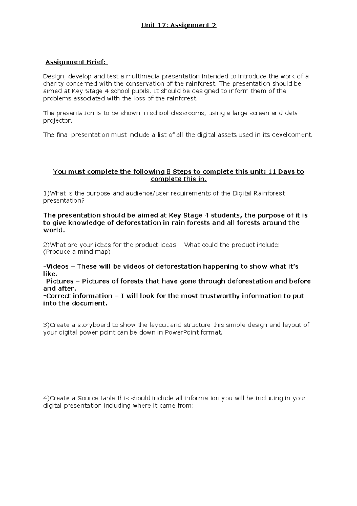 Forest Assignment Thingy - Unit 17: Assignment 2 Assignment Brief ...