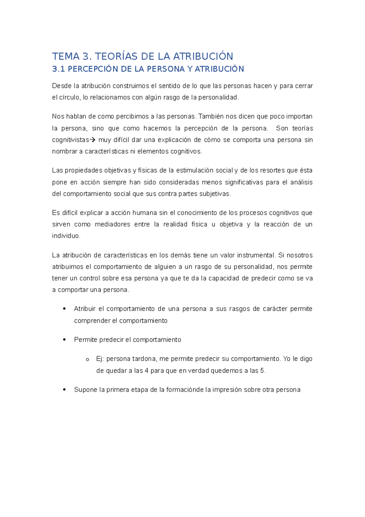 Teorías de la atribución - TEMA 3. TEORÍAS DE LA ATRIBUCIÓN 3 ...